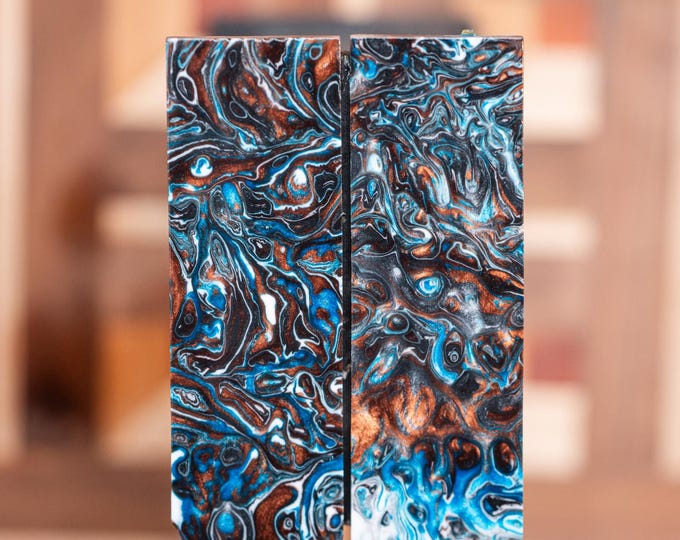 Swirl Resin Knife Scales - Flattened - Res-4 - Etsy