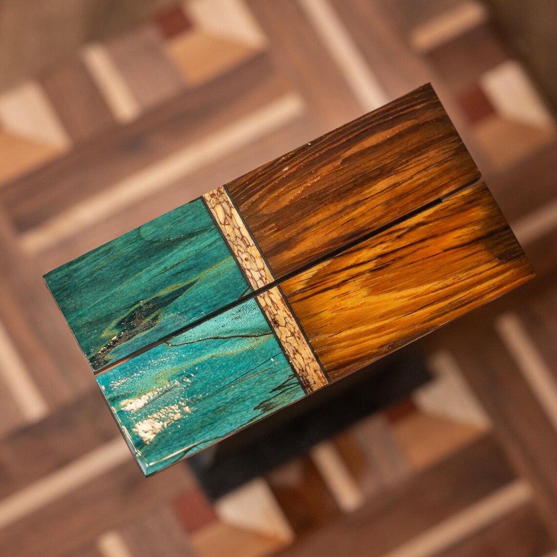 Wenge, Spalted Guava, and Spalted Maple Combination Knife Scales ...