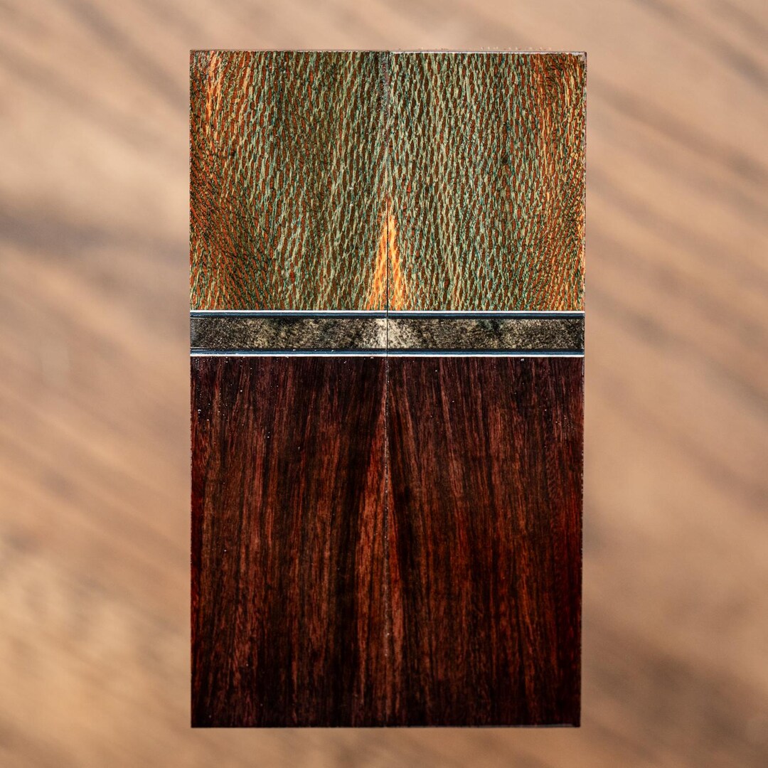 Quarter Sawn Sycamore, Buckeye Burl, and Bolivian Rosewood Knife Scales ...