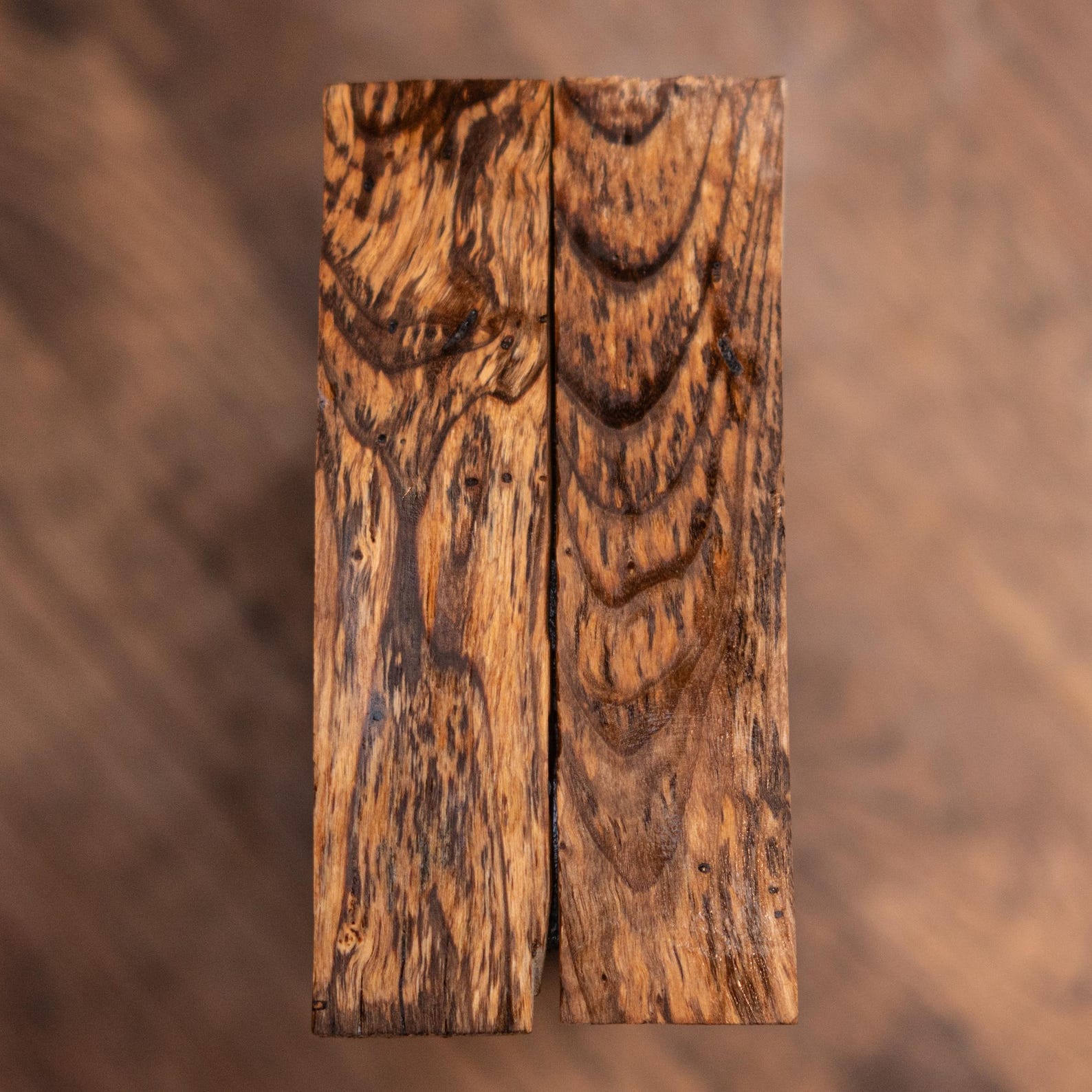 2 Pack Crepe Myrtle Crotch Knife Scales Beautiful Grain Stabilized Vp ...