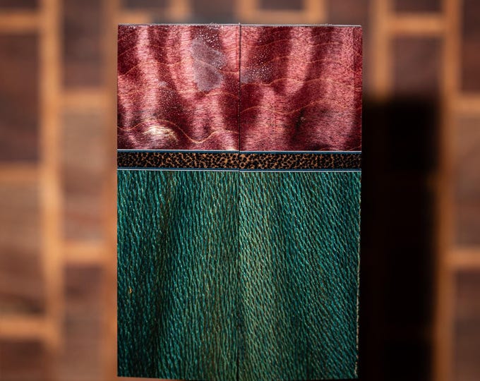 Quilted Maple, Black Palm, and Quarter Sawn Sycamore Combination Knife ...