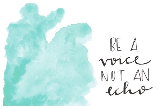 Quote Handlettered Frameable Art // Black White Watercolor // - Etsy