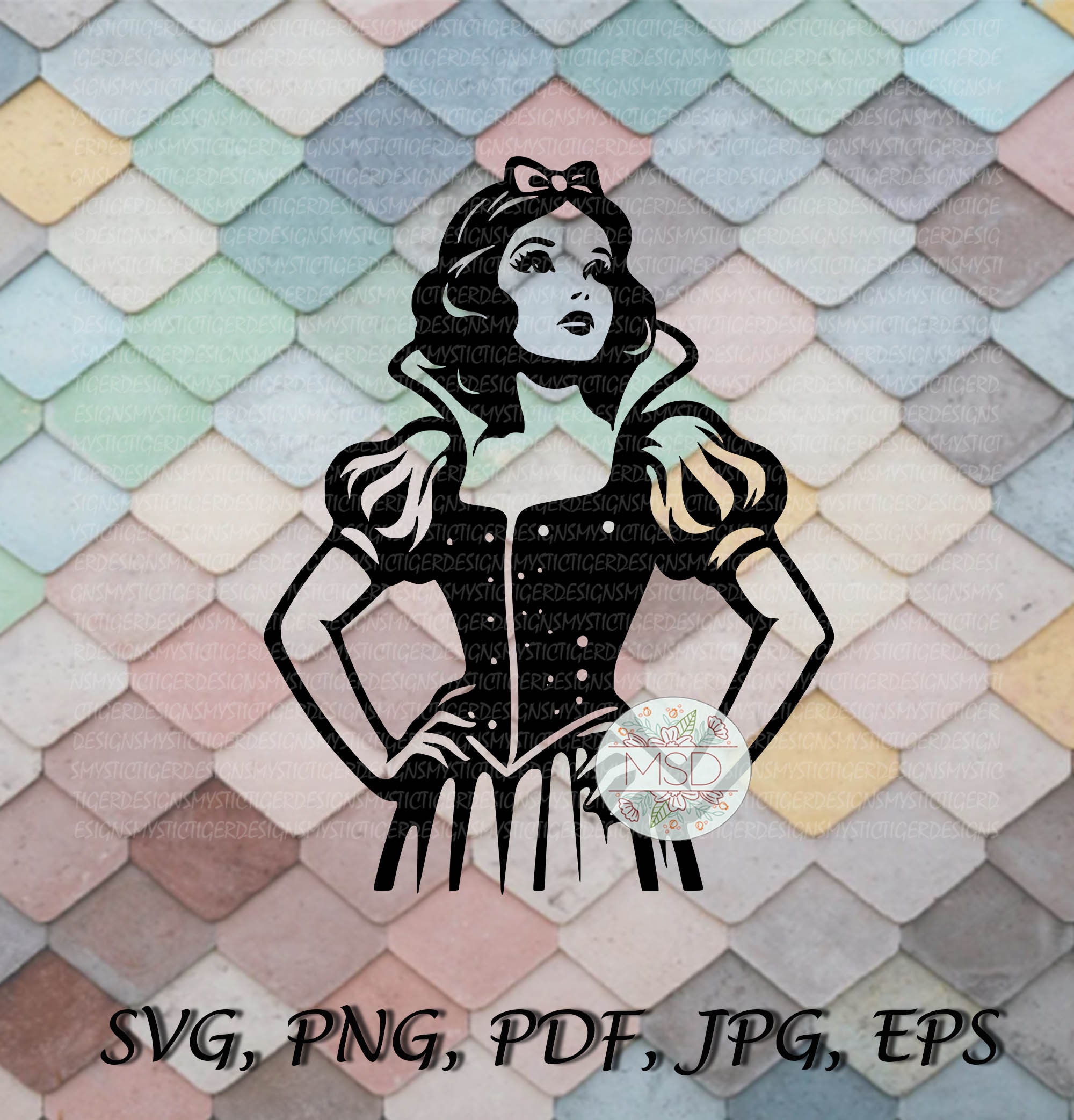 Snow White SVG Intricate Weeding, Cricut, Silhouette Vinyl Digital ...