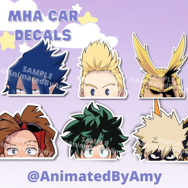My Hero Academia Car Decals - Etsy