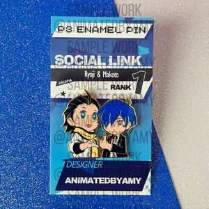 Persona Ryoji and Makoto Persona Enamel Pin | Ryomina Ryokoto | Minato ...