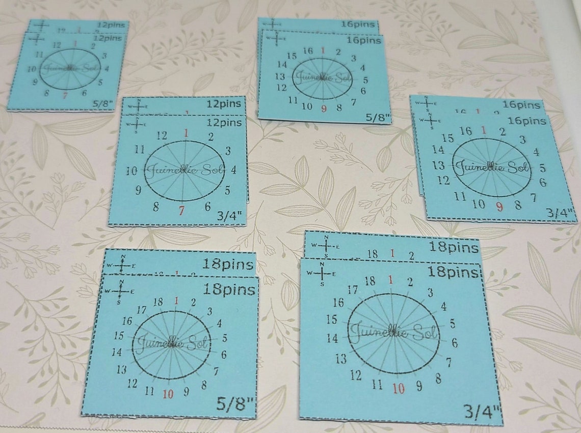 12, 16 and 18 Pins Mini Teneriffe Lace Circle Patterns (12) - Ready to ...