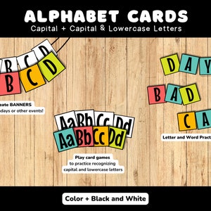 Printable Alphabet Letters | Number Flashcards | Kindergarten Preschool ...