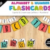 Printable Alphabet Letters Number Flashcards Kindergarten Preschool ...
