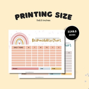 Editable Chore Charts for Kids | Responsibility Charts |homeschool ...