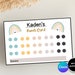 BLUE RAINBOW Printable Punch Card | Editable Chore Chart | Sticker ...