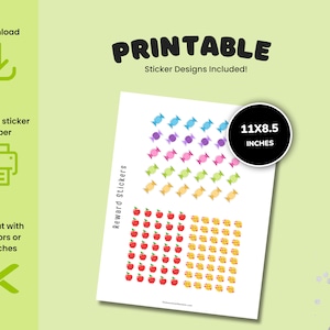 CANDY Editable Sticker Chart |chore Chart |responsibility Charts ...