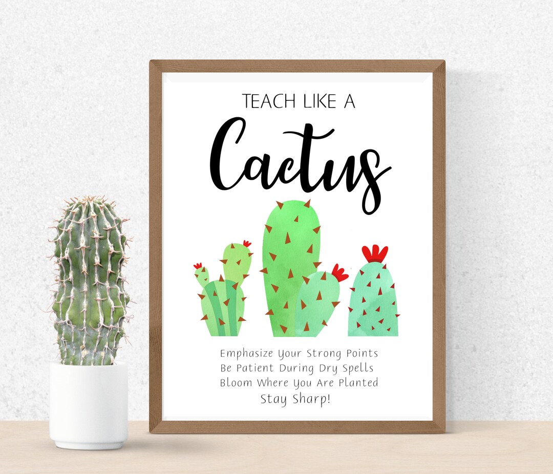 Cactus Print, Cactus Decor Printable and Cactus Wall Art for Cactus ...