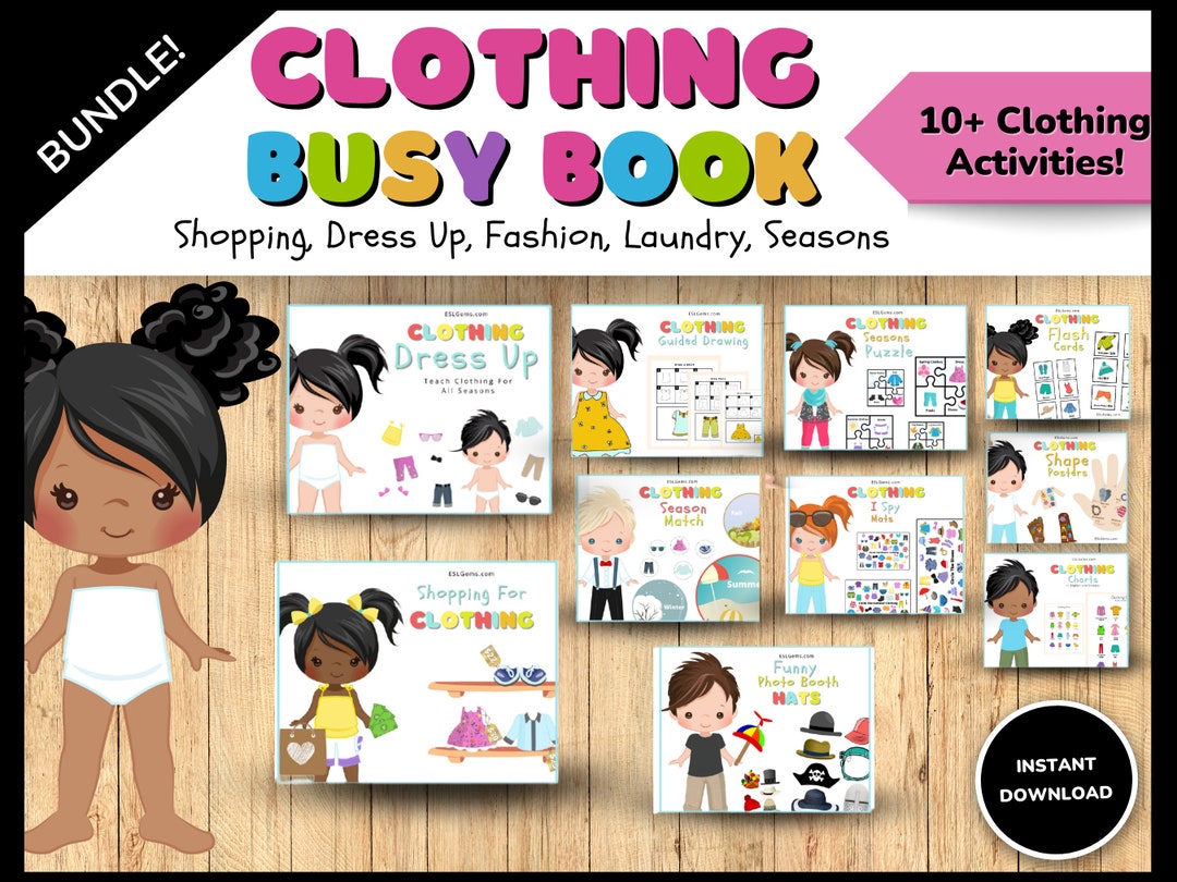 Clothing & Dress up Busy Book - Etsy