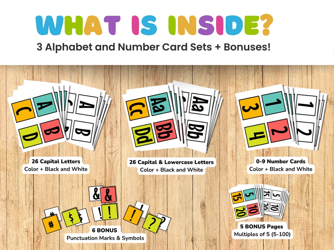 Printable Alphabet Letters | Number Flashcards | Kindergarten Preschool ...