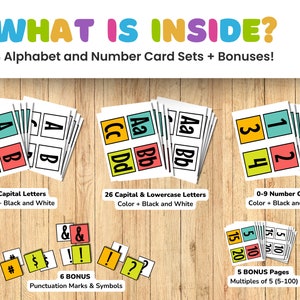 Printable Alphabet Letters | Number Flashcards | Kindergarten Preschool ...