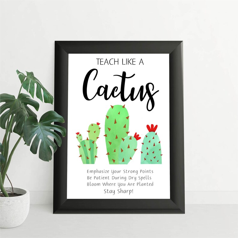 Cactus Print, Cactus Decor Printable and Cactus Wall Art for Cactus ...