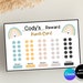 BLUE RAINBOW Printable Punch Card | Editable Chore Chart | Sticker ...