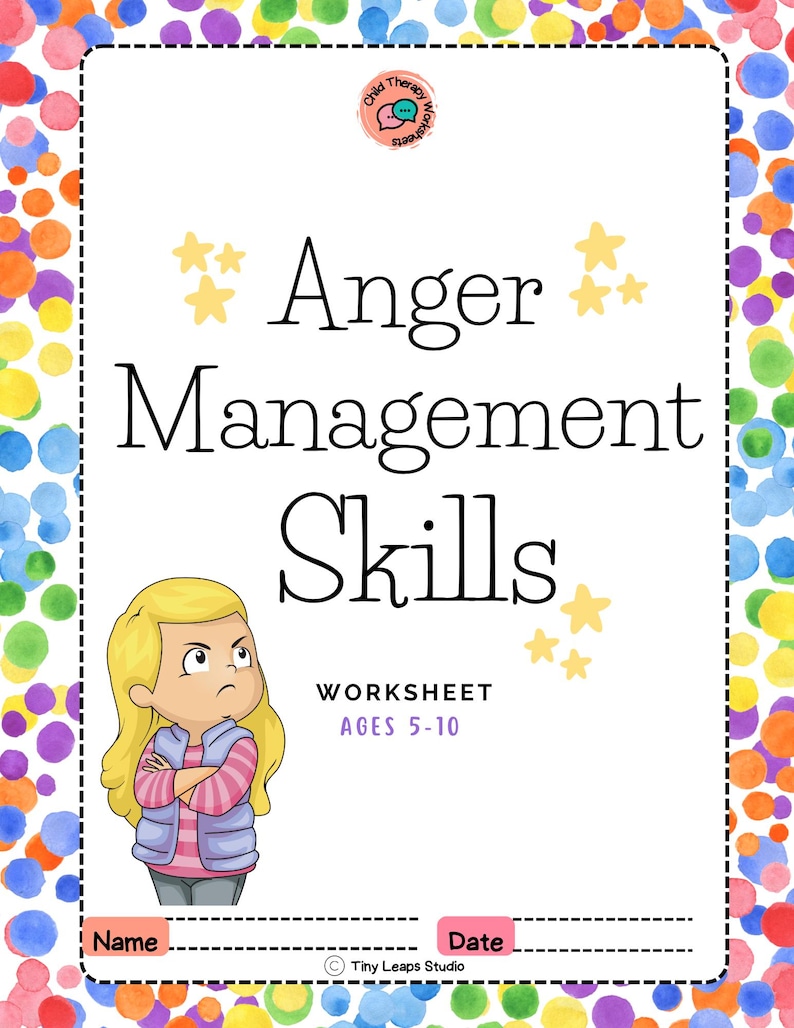 Anger Management Worksheet for Kids I Printable Anger Worksheet for ...