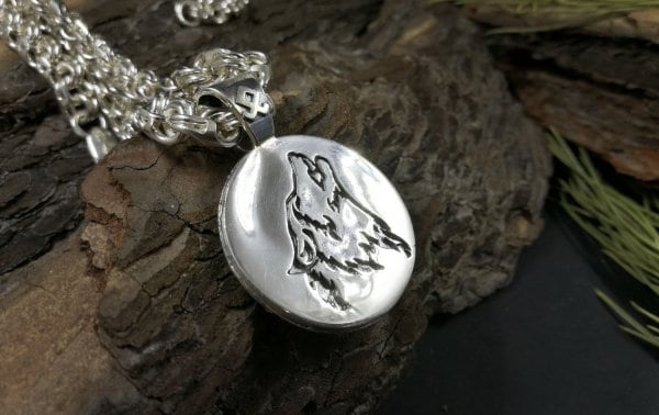 Wolf Paw Print Necklace Wolf Necklace for Men Wolf Pendant - Etsy