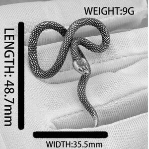 Stainless Steel Snake Pendant Necklace - Unique Serpent Jewelry With ...