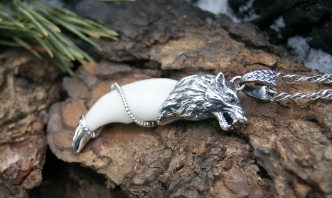 Wolf Tooth Necklace Wolf Teeth Wolf Fang Necklace Wolf - Etsy