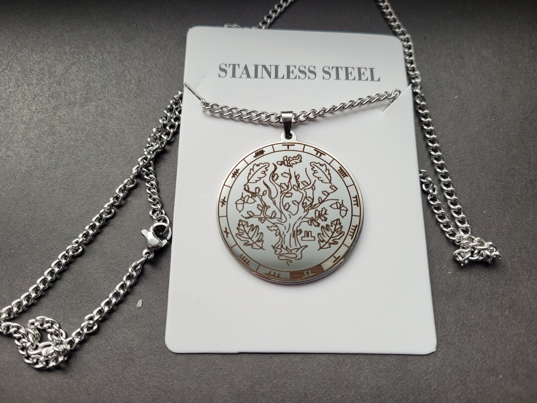 Oak Tree of Life Pendant With Ogham Family Tree Necklace Celtic Tree of ...