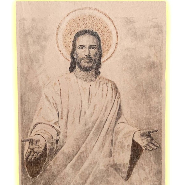 Jesus Wood Burning - Etsy