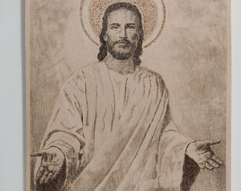 Pyrography Jesus | Etsy