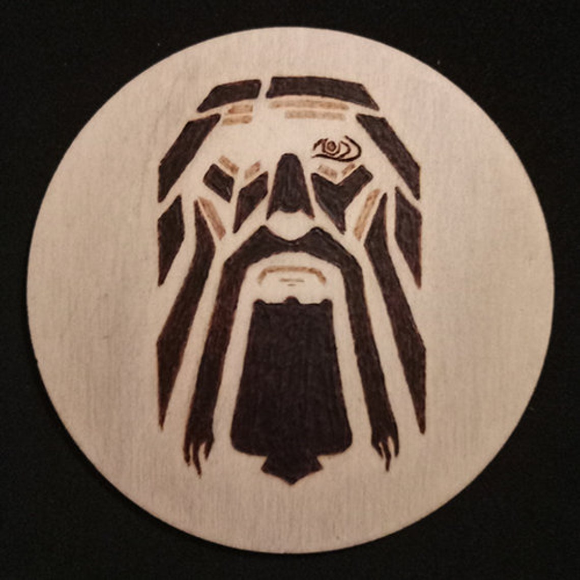 Viking Art Coaster Set - Art on Wood / Pyrography / Wood Burning - Etsy UK