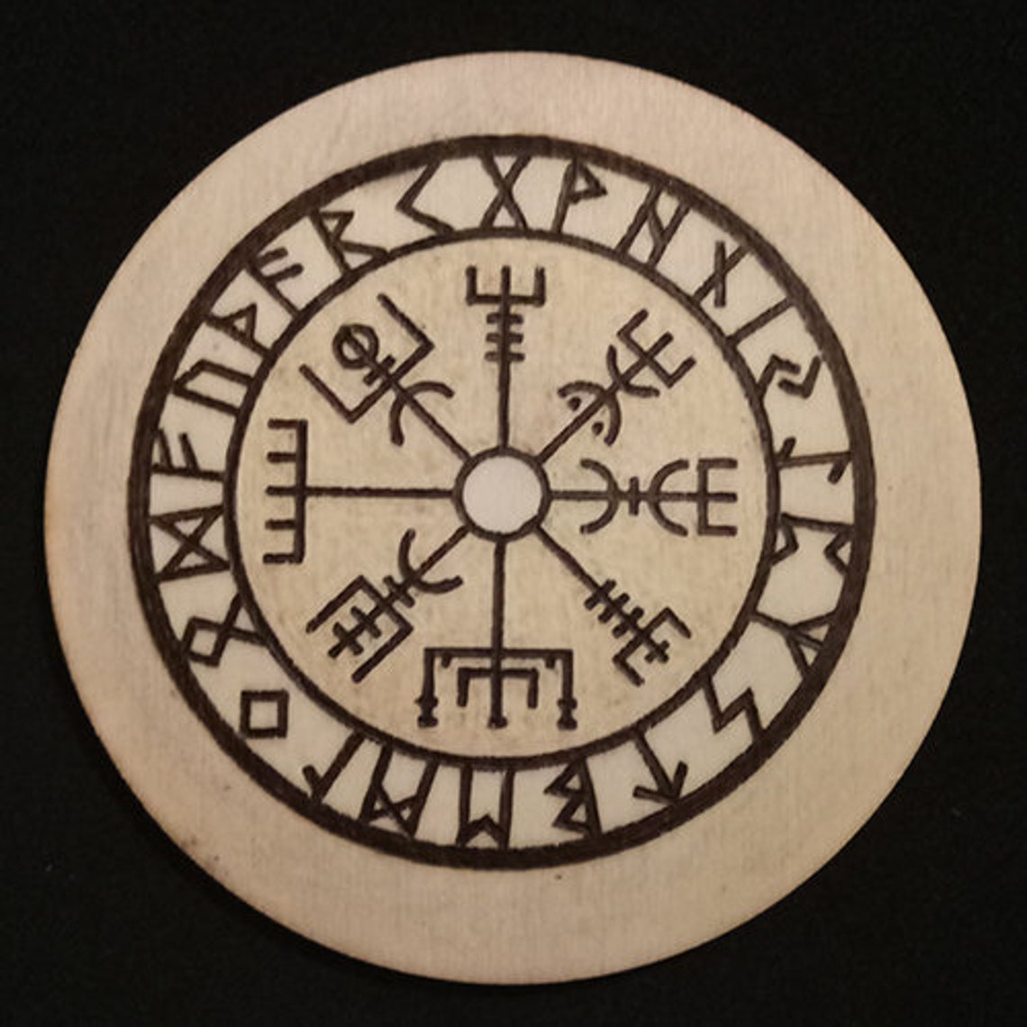 Viking Art Coaster Set - Art on Wood / Pyrography / Wood Burning - Etsy UK