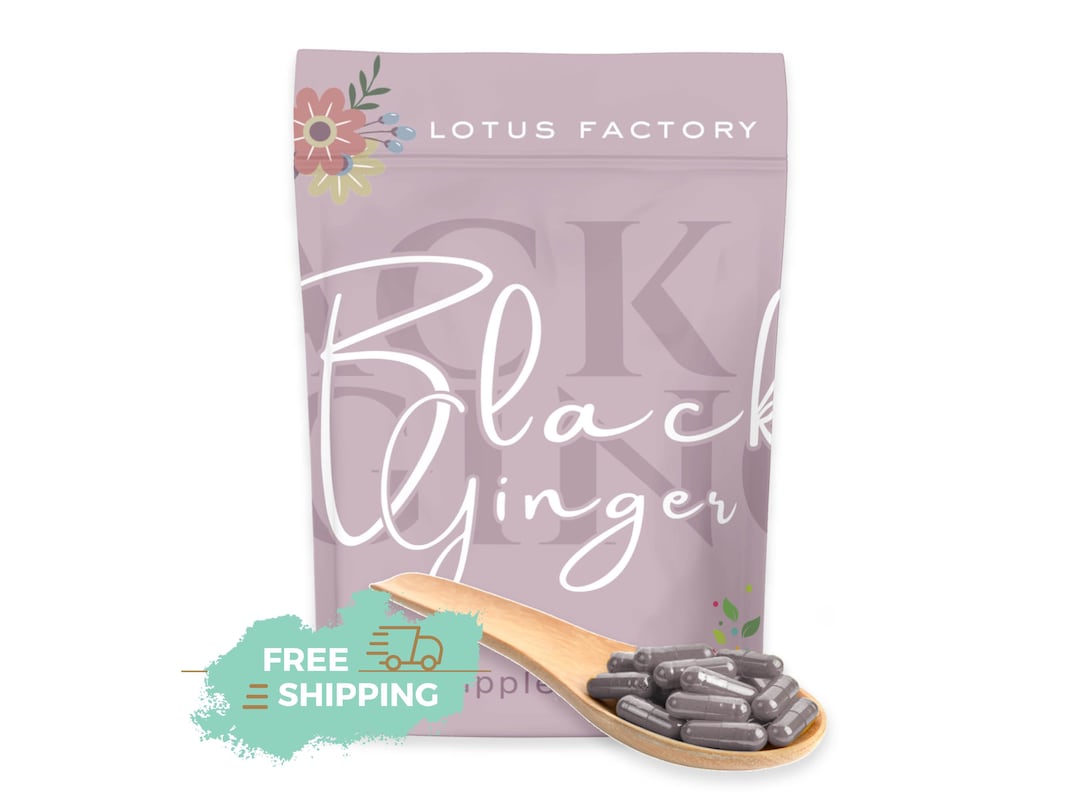 Black Ginger Capsules, Filled With Organic Root Powder for Men FREE ...