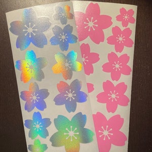 Pack of 10 Sakura Flower Cherry Blossom Car Decals Die Cut Sticker Pack ...