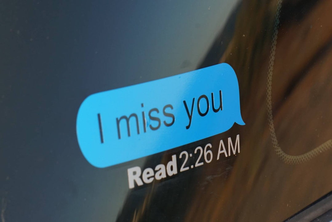 I MISS YOU Vinyl Decal - Etsy