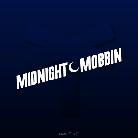 Midnight Mobbin vinyl decal car window Midnight Moon aesthetic JDM ...