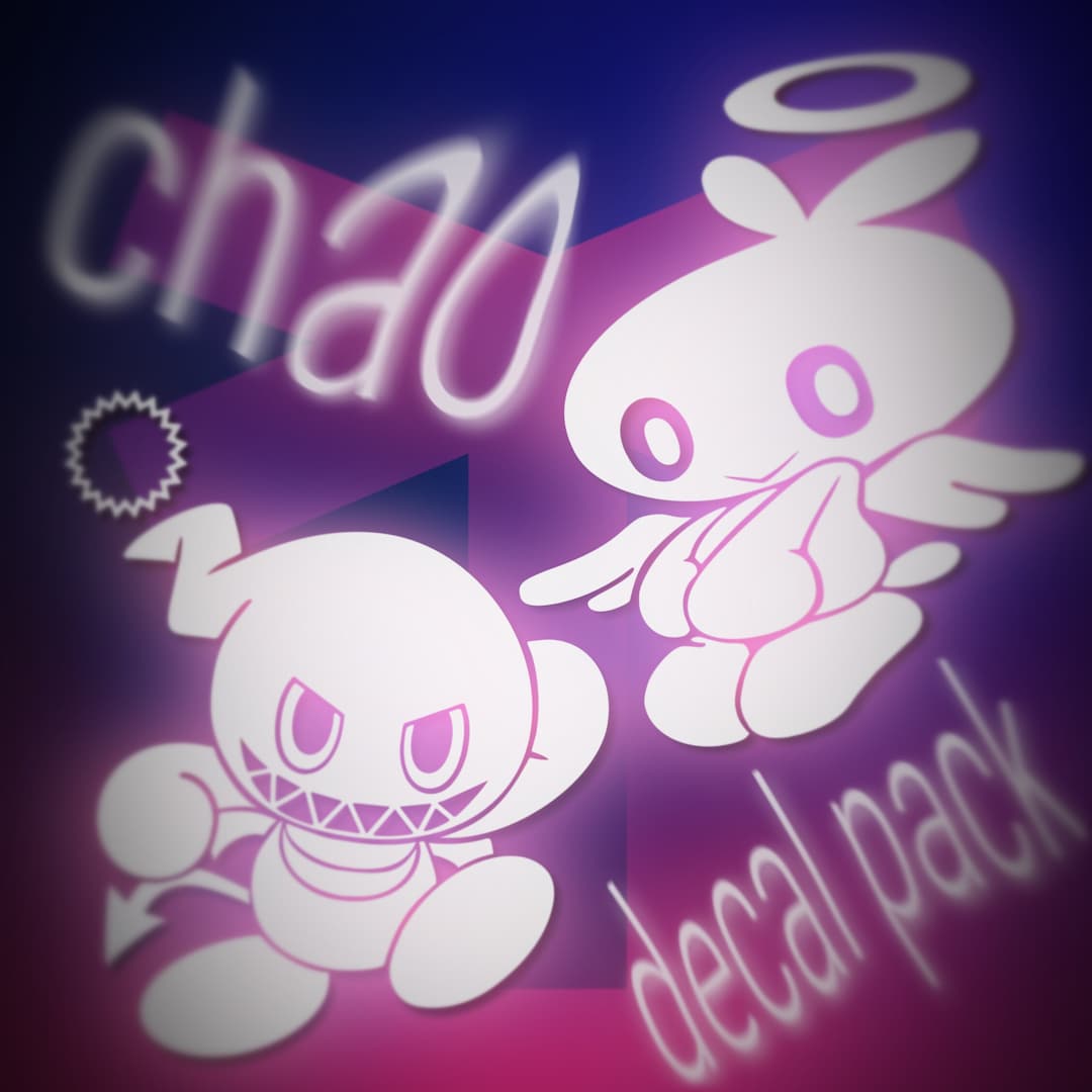 Hero Chao Dark Chao Decal Pack Angel Devil Sonic Chao Sticker Pack DG ...
