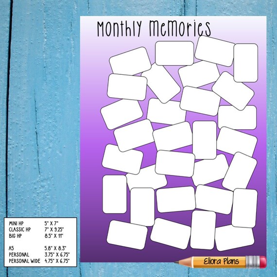 MEMORY LOG PAGES Memory Keeping Pages Journal Keeping | Etsy