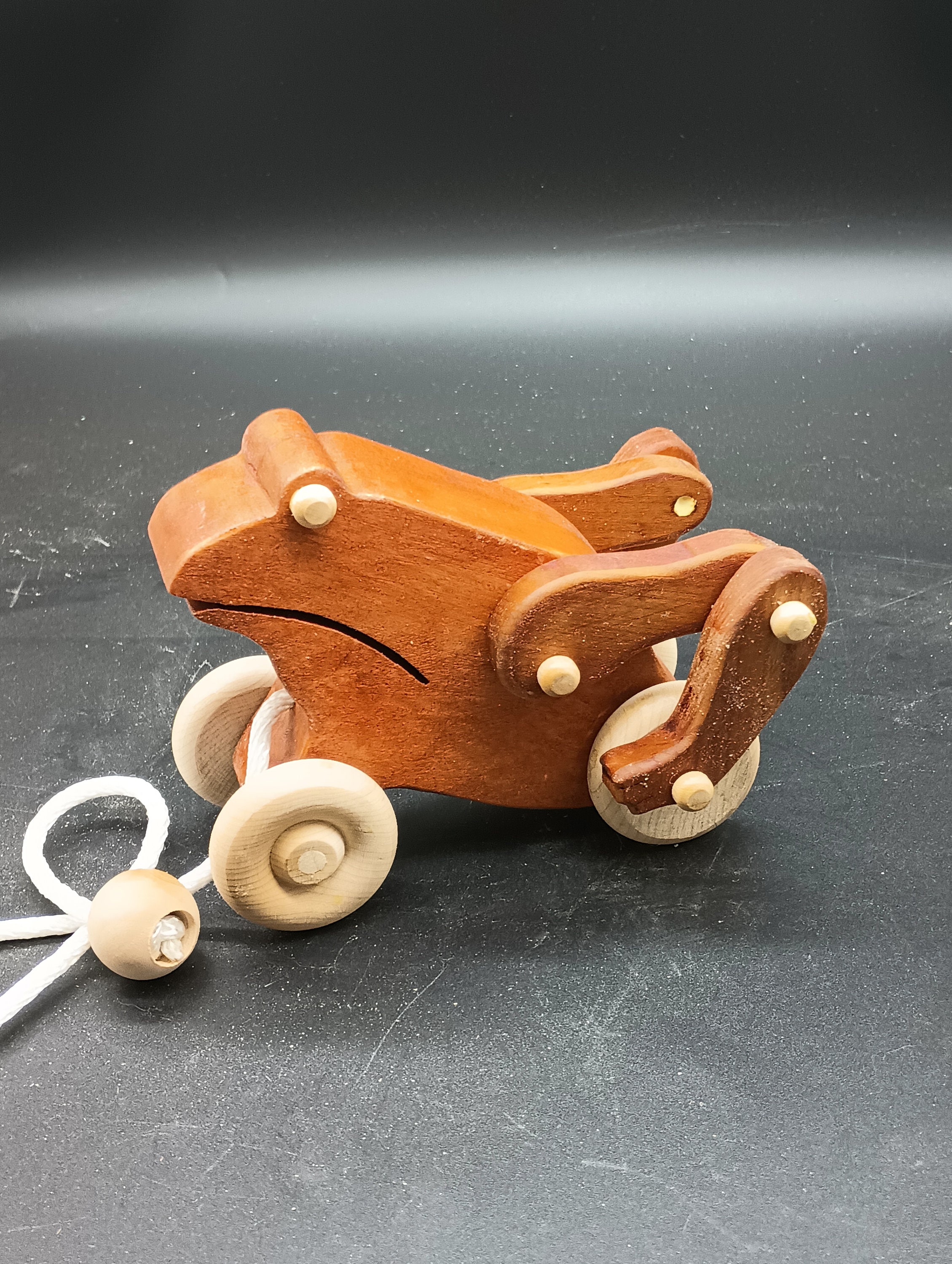 Wooden Pull Toy Frog - Etsy