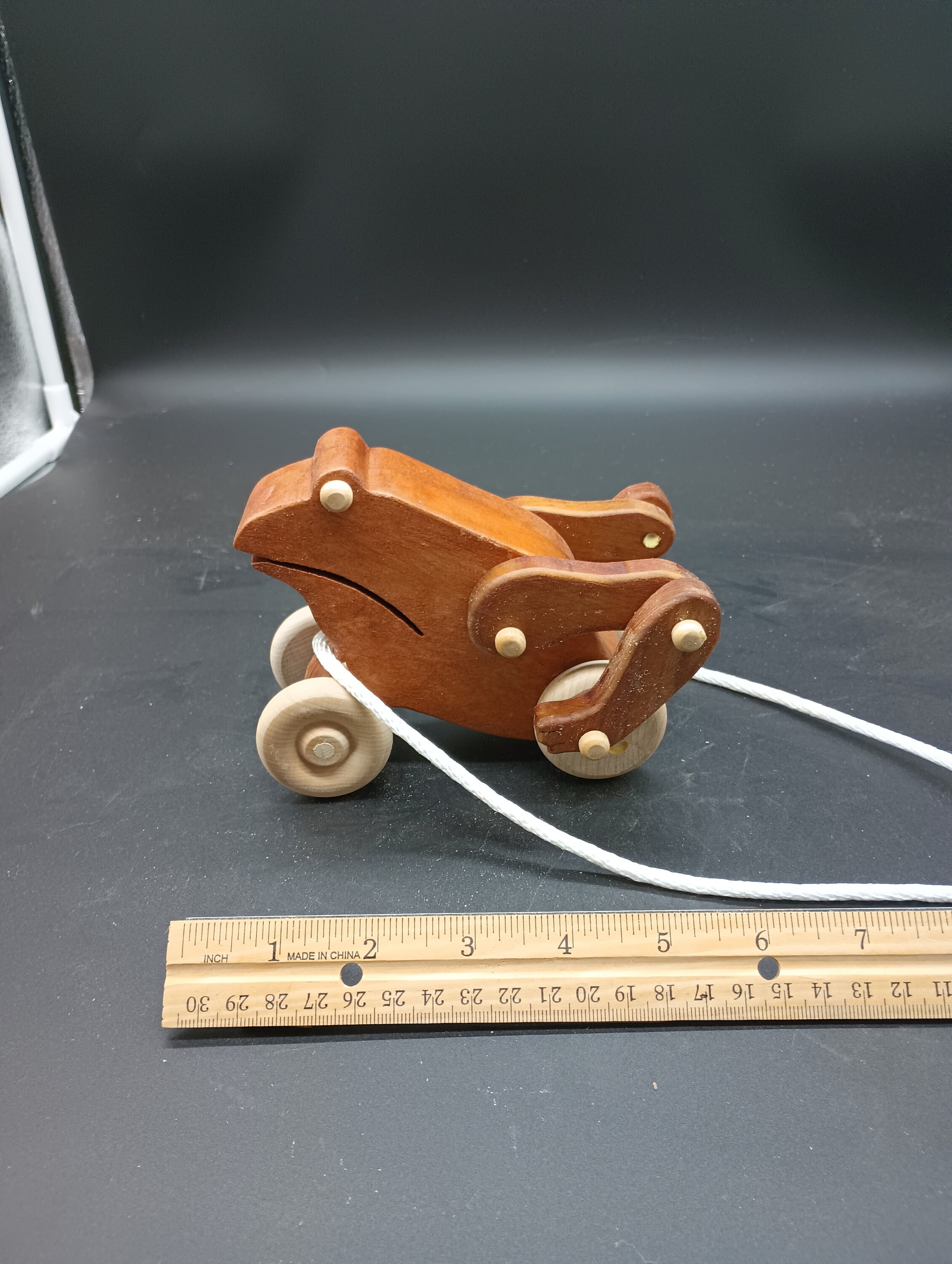 Wooden Pull Toy Frog - Etsy