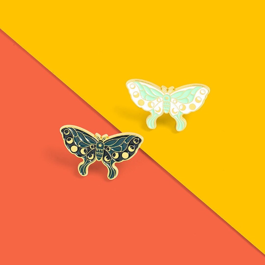 Magical Moth Pin Colorful Butterfly Enamel Pin Set - Etsy