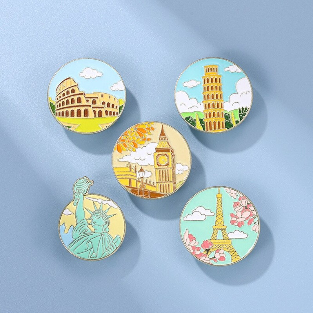 World Landmarks Pin Pin for Adventure Squad Nature - Etsy