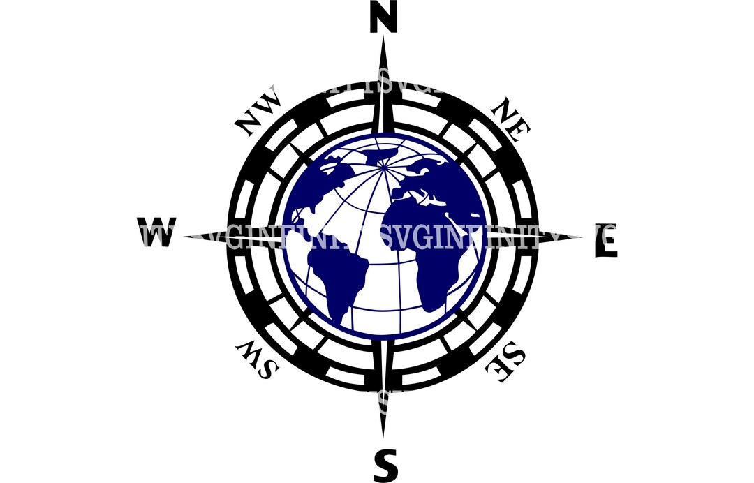 Compass SVG, World Map SVG, Vintage Compass, Nautical Compass, Compass ...