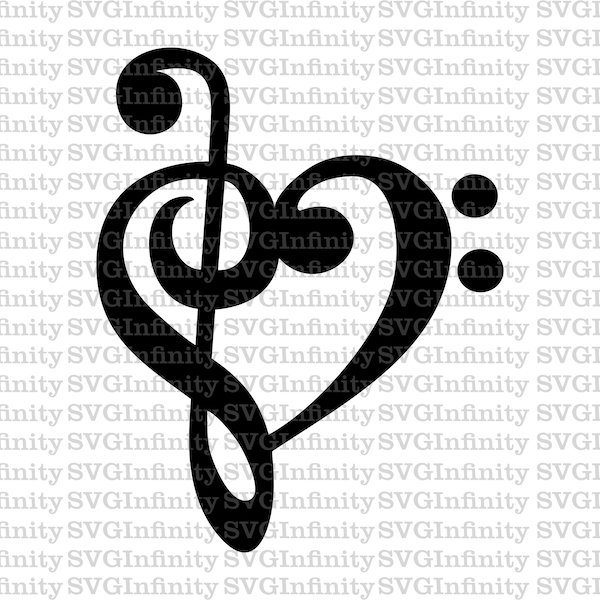 Treble Clef Heart - Etsy