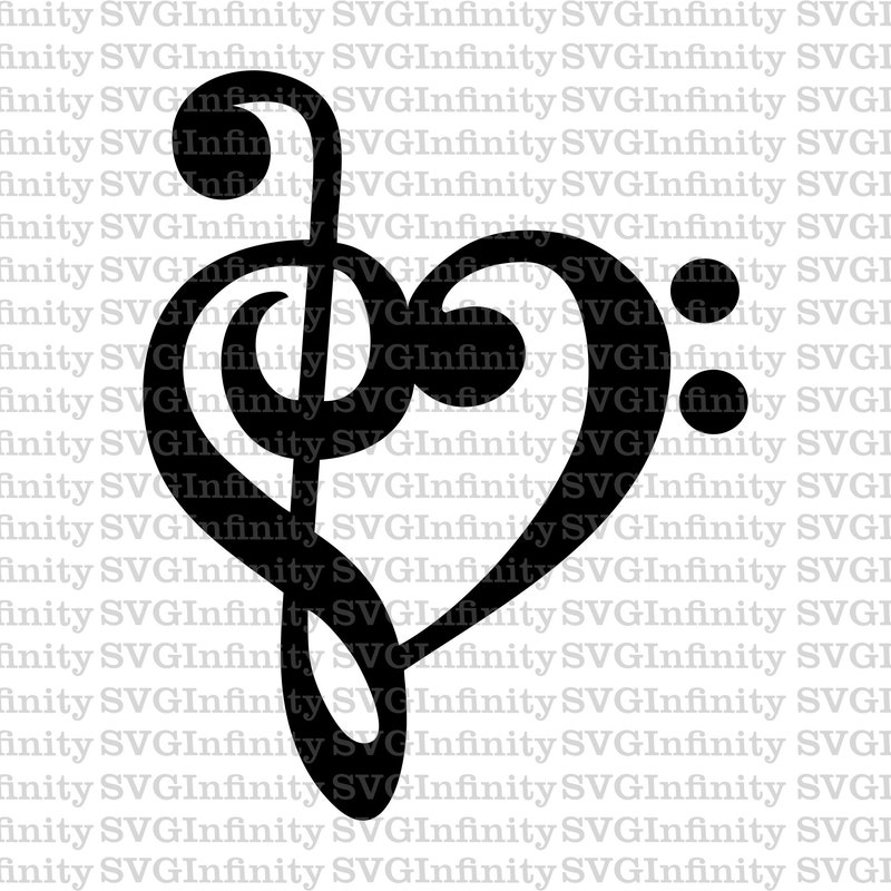 Treble Clef Heart - Etsy
