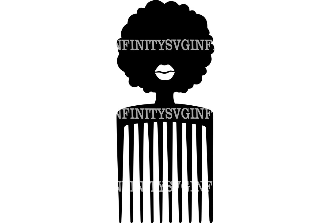 Hair Comb SVG, Afro Hairstyle SVG, Black Woman, Black Girl, Afro Puff ...