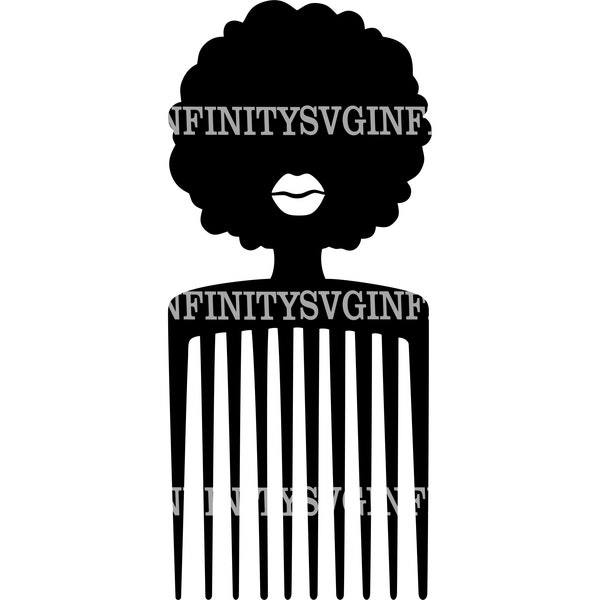 Afro Comb Svg - Etsy