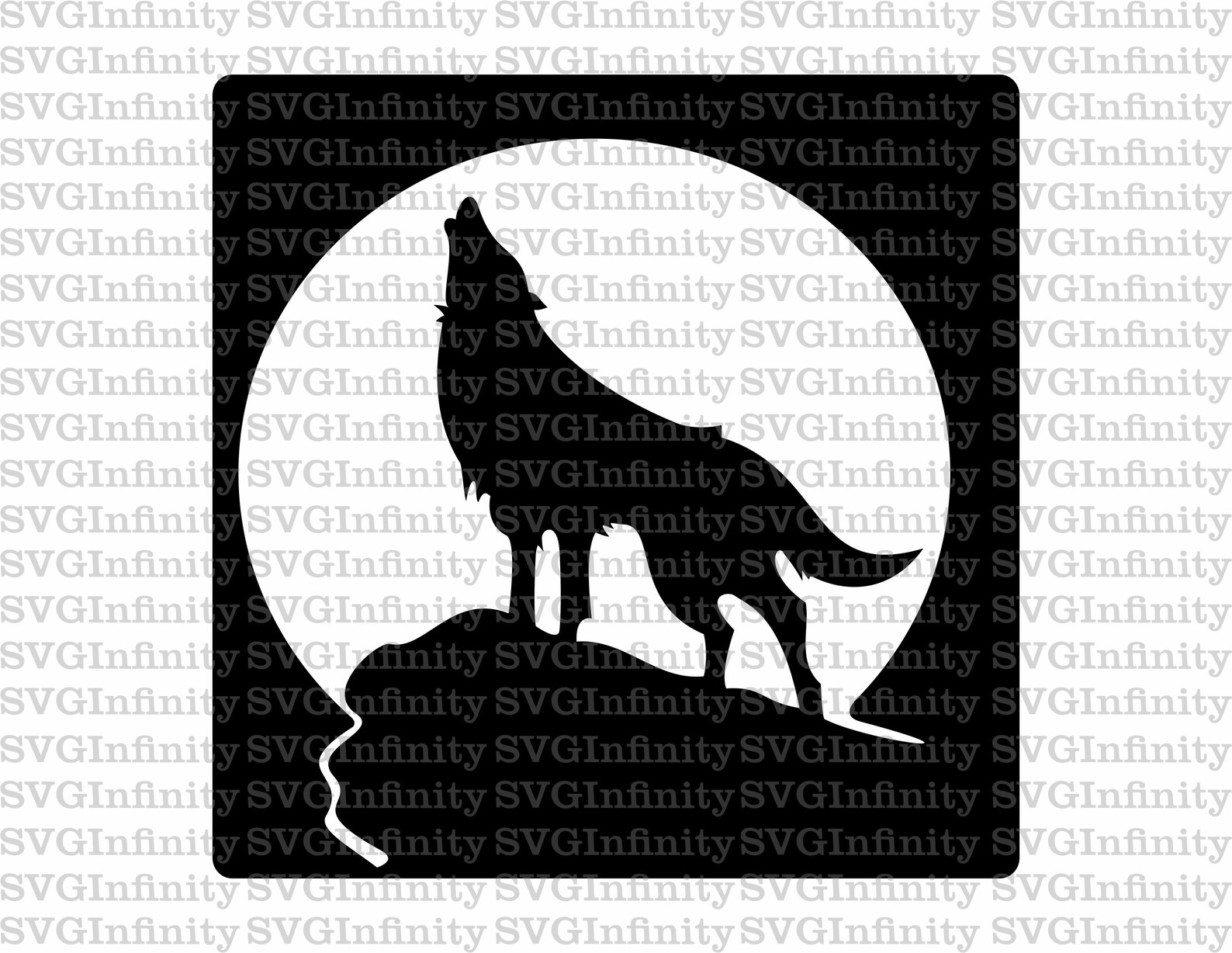 Wolf Heulen Am Mond SVG, Wolf SVG, Just a Girl Loves Wölfe, Tiere, Wolf Silhouette, Mond, Cooles ...