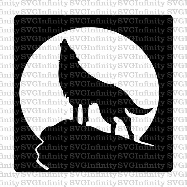 Wolf Howling at Moon - Etsy