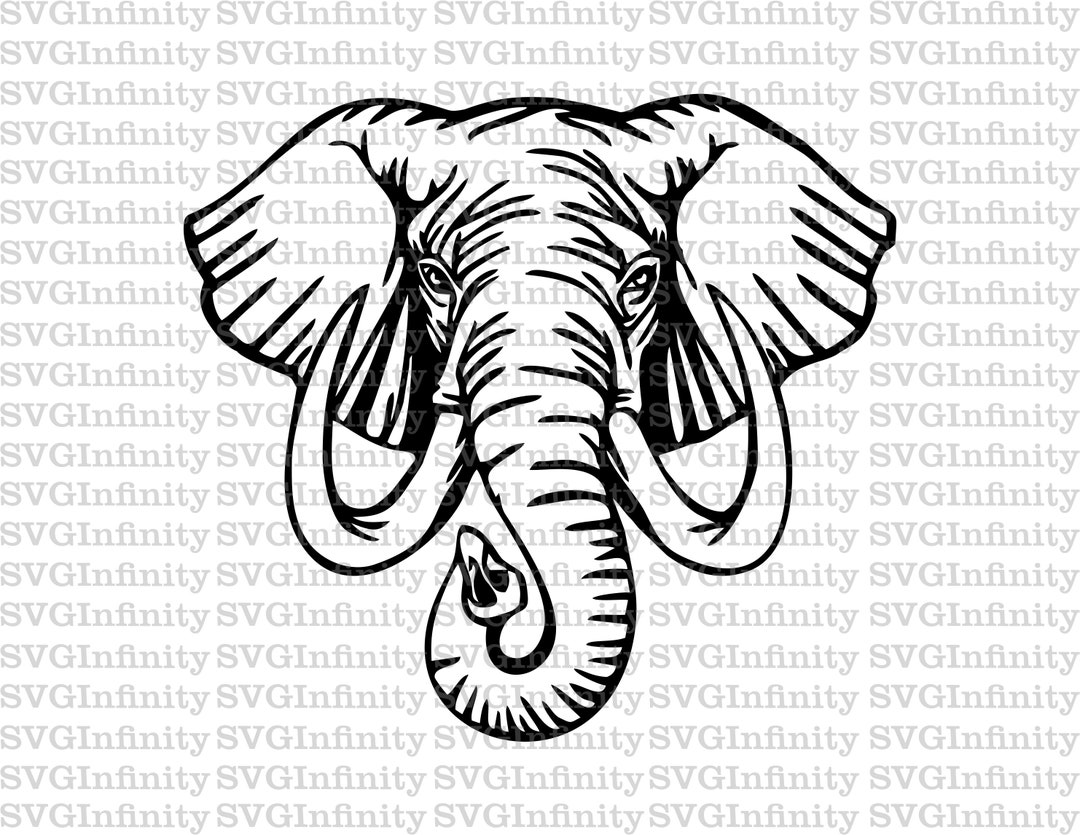 Elephant Head SVG, Elephant Tusks SVG, Ivory SVG, Elephant Fangs Svg ...