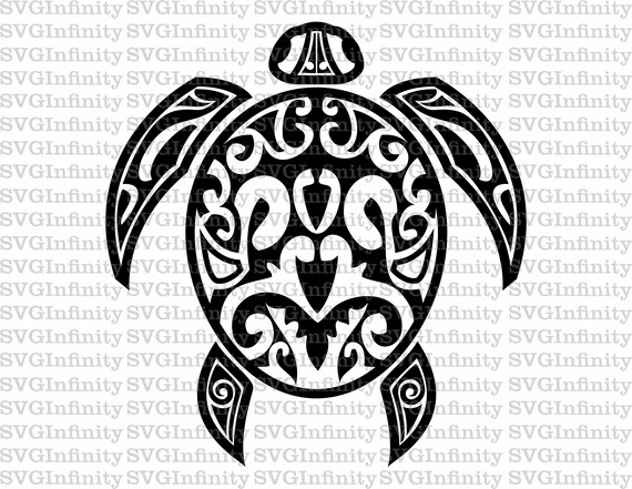Turtle Tattoo SVG Tribal Turtle Turtle Clipart Turtle | Etsy