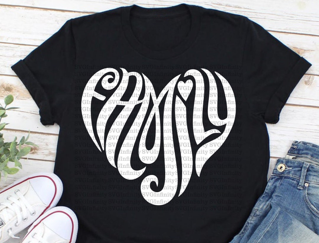 Family SVG, Heart SVG, Love My Family SVG, Silhouette Cricut Cameo Cut ...